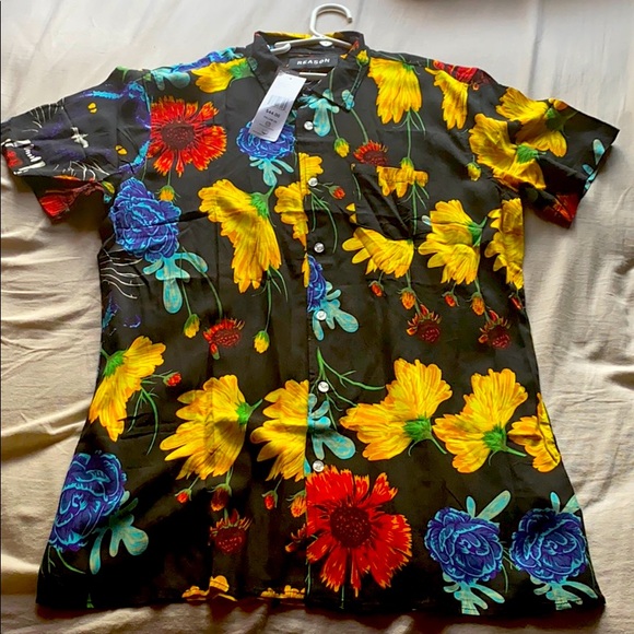Reason | Shirts | Reason Short Sleeve Button Up | Poshmark